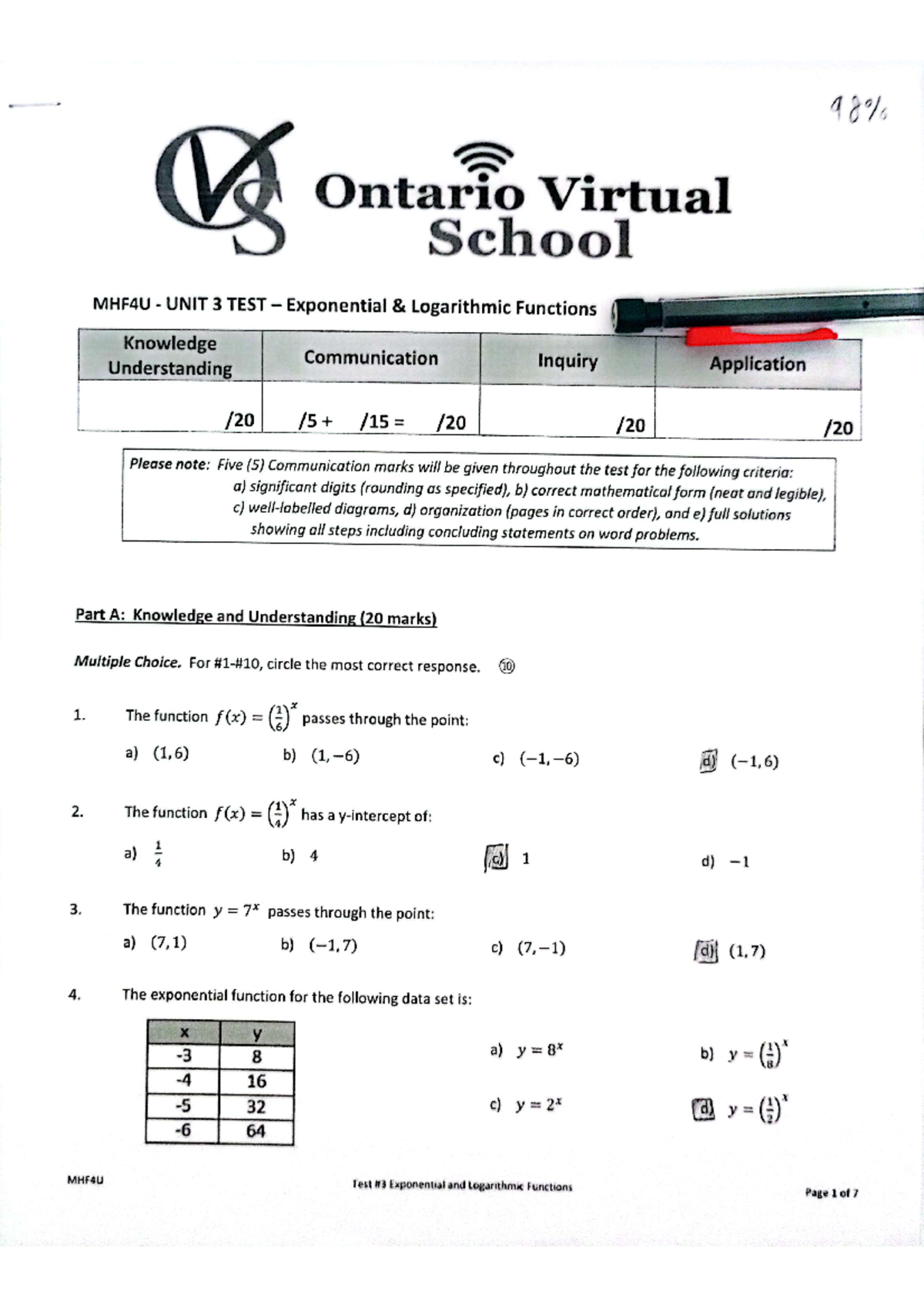 Cam Scanner 01-01-2025 12.52 - Ontario Virtual School MHF4U UNIT 3 TEST ...