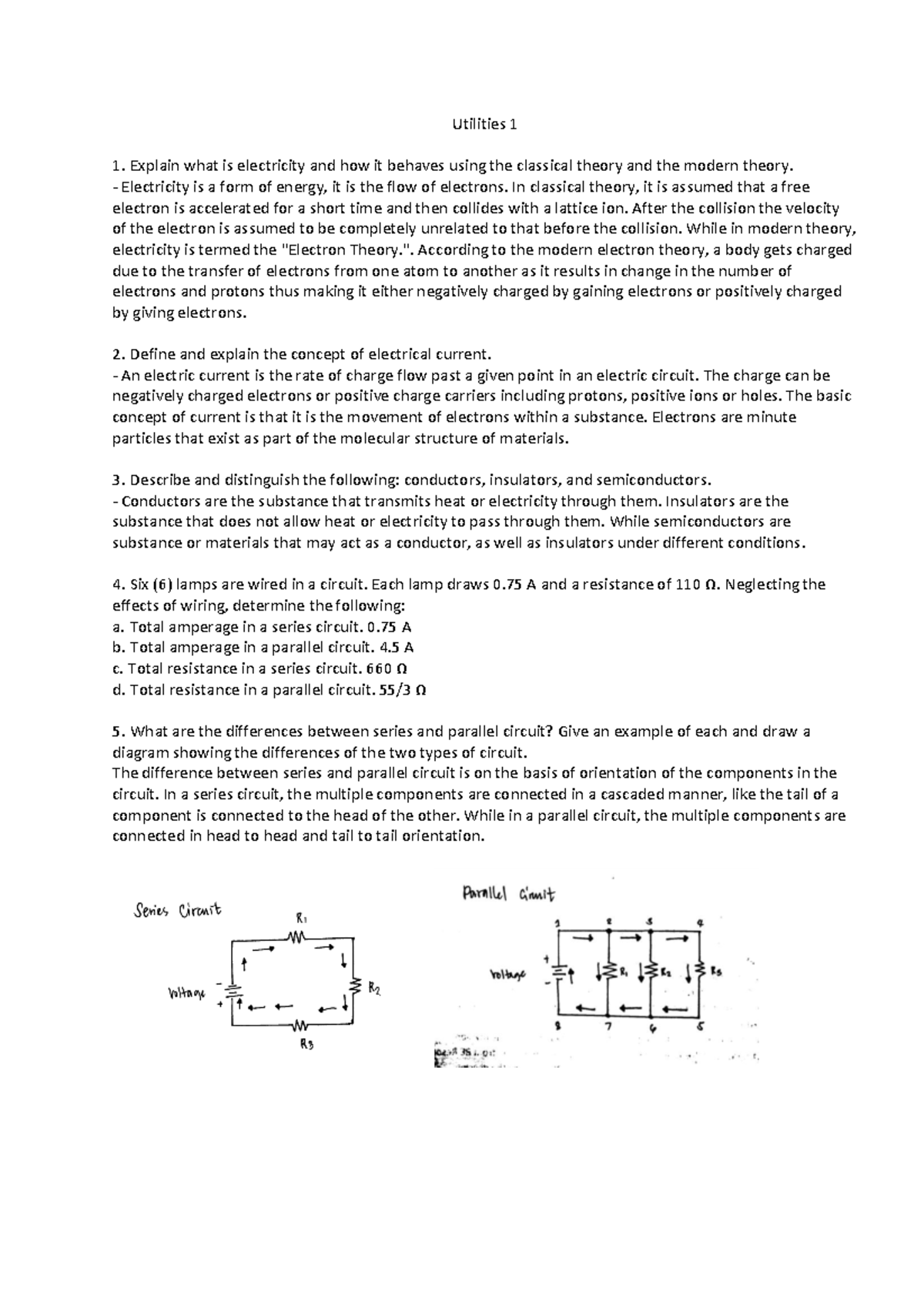 Engineering utilities Electricity - Utilities 1 Explain what is ...