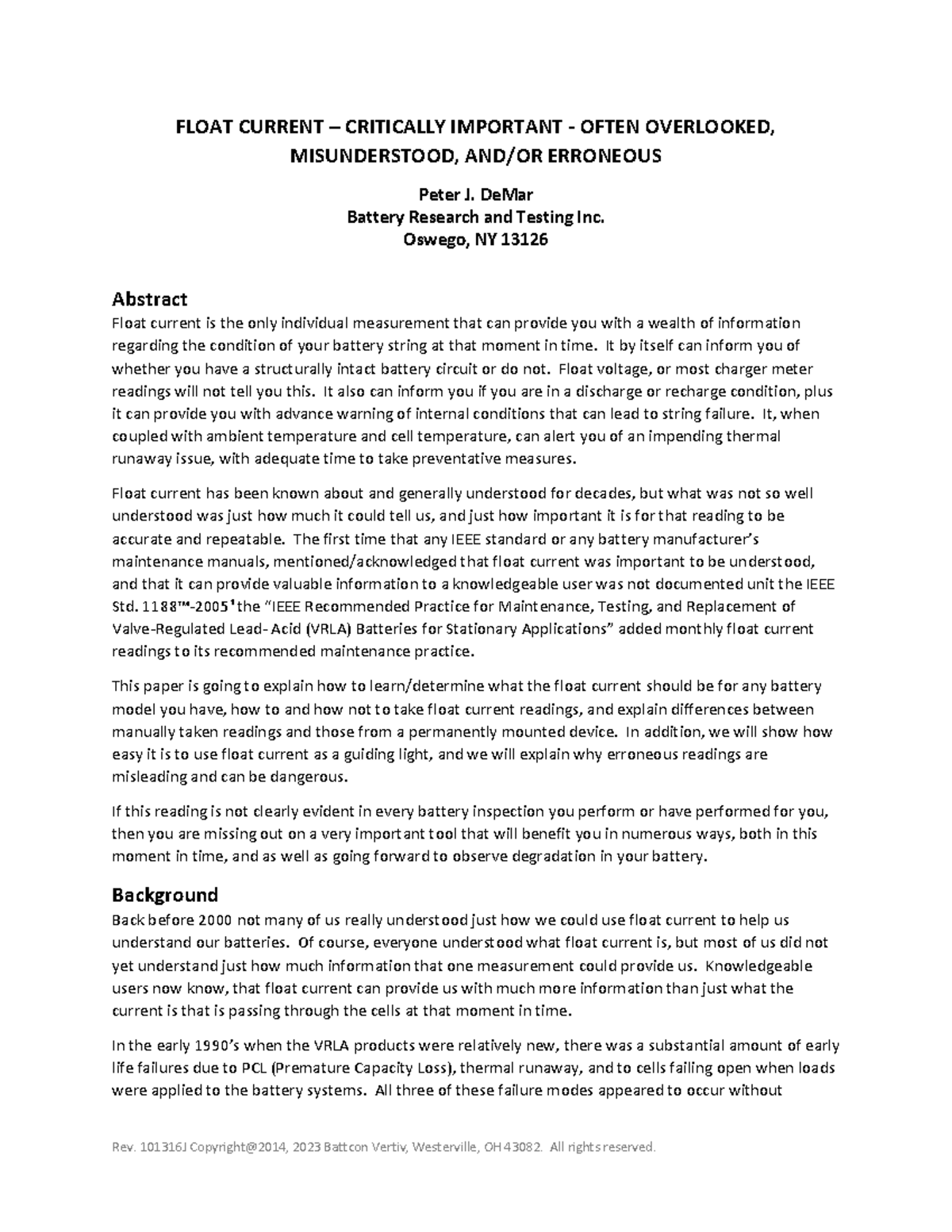 Float Current Analysis - Understanding Its Critical Importance - Studocu