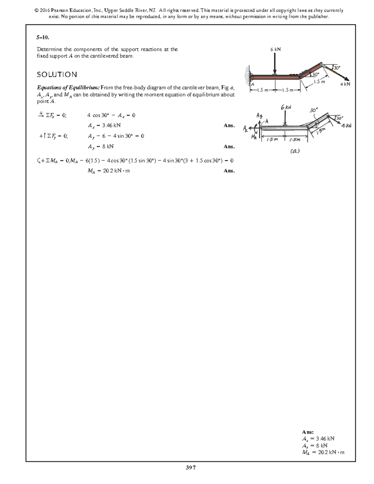 Ch. 5 - Statics Reactions & Solutions Manual (Rigid Bodies, 14th Ed ...