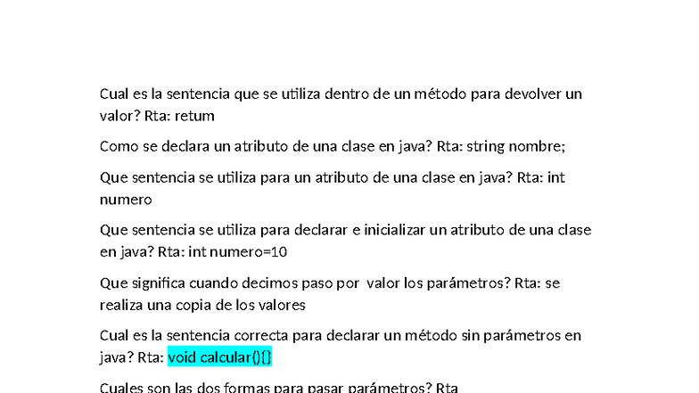 Programación Orientada a Objetos - Preguntas y Respuestas (POO 21 ...