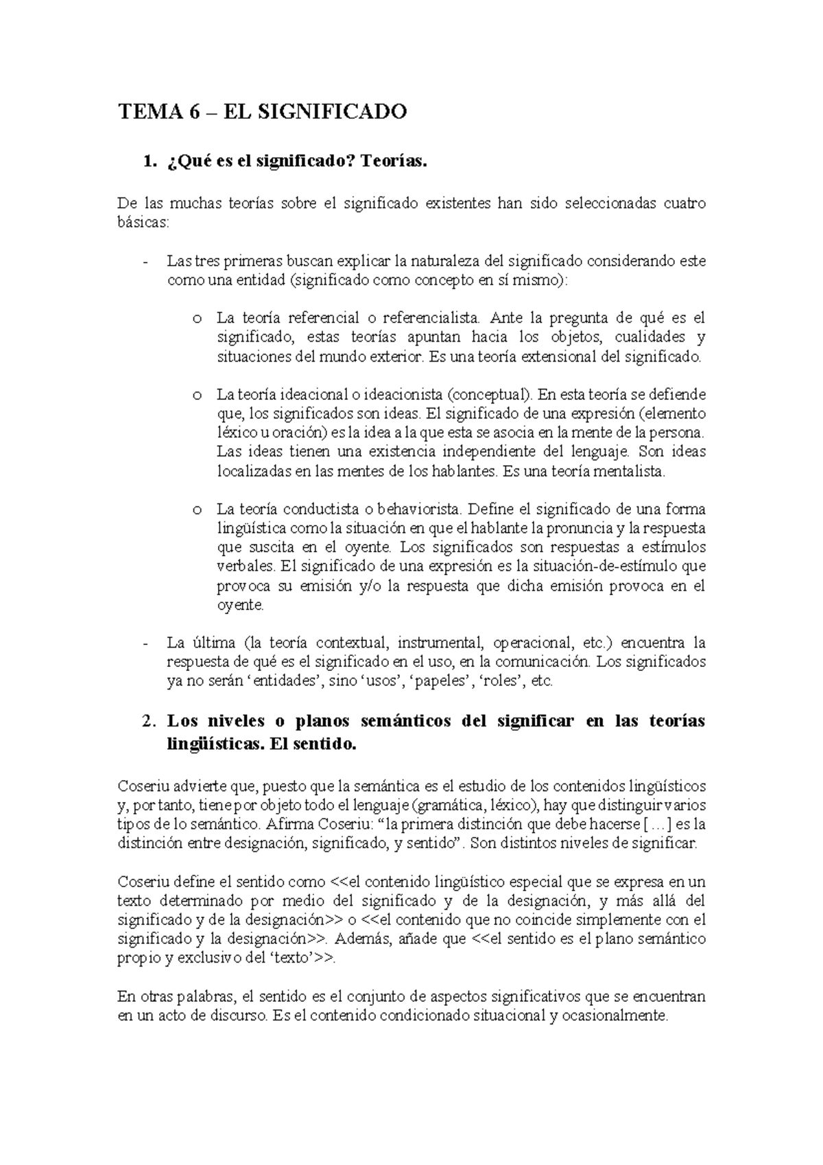 El significado: Definición, tipos y características - TEMA 6 EL ...