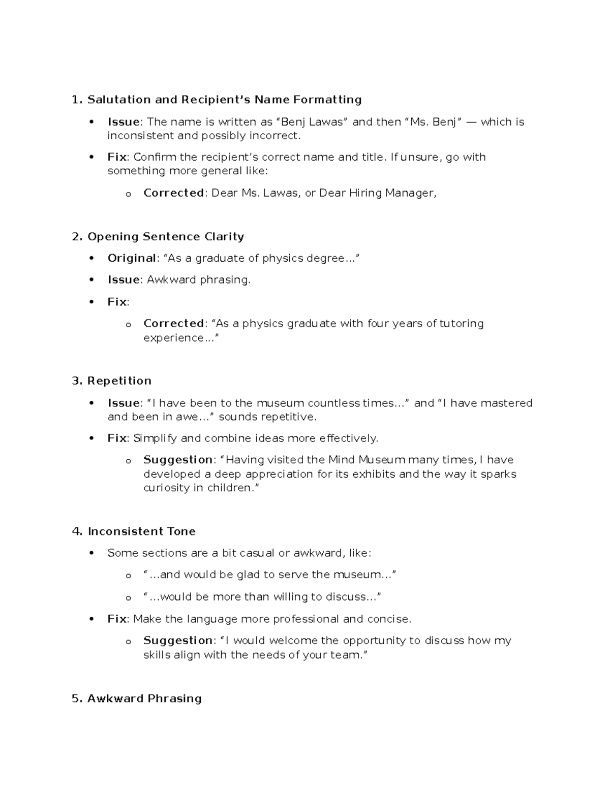 Revised Letter Formatting and Clarity Guide - Advcom Letter - WFW - Studocu