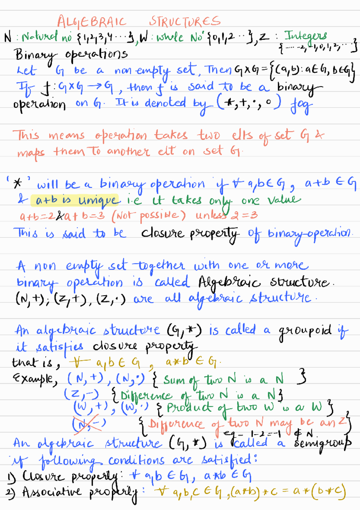 Algebraic Structures Groups Semigroups And Permutations In Mathematics