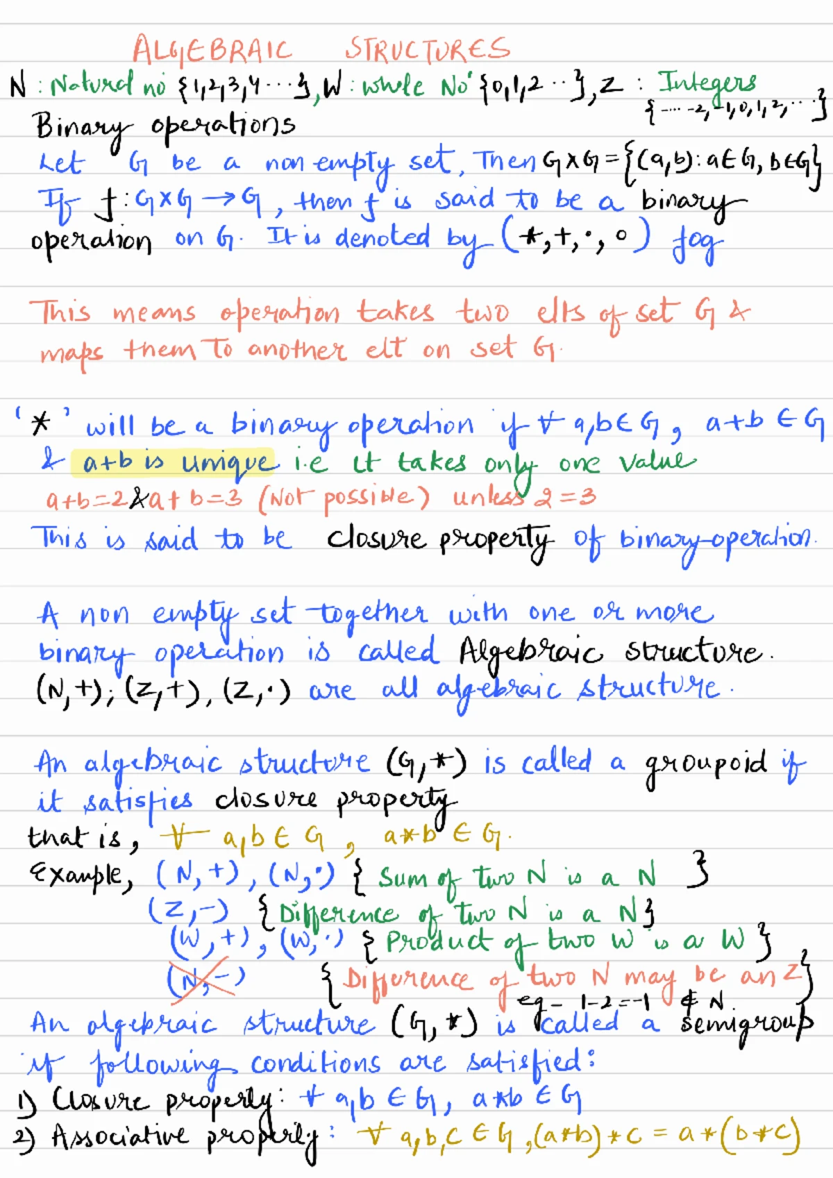 Discrete Mathematics - good notes - Grop Group Theory ( G . ) Algebraic ...