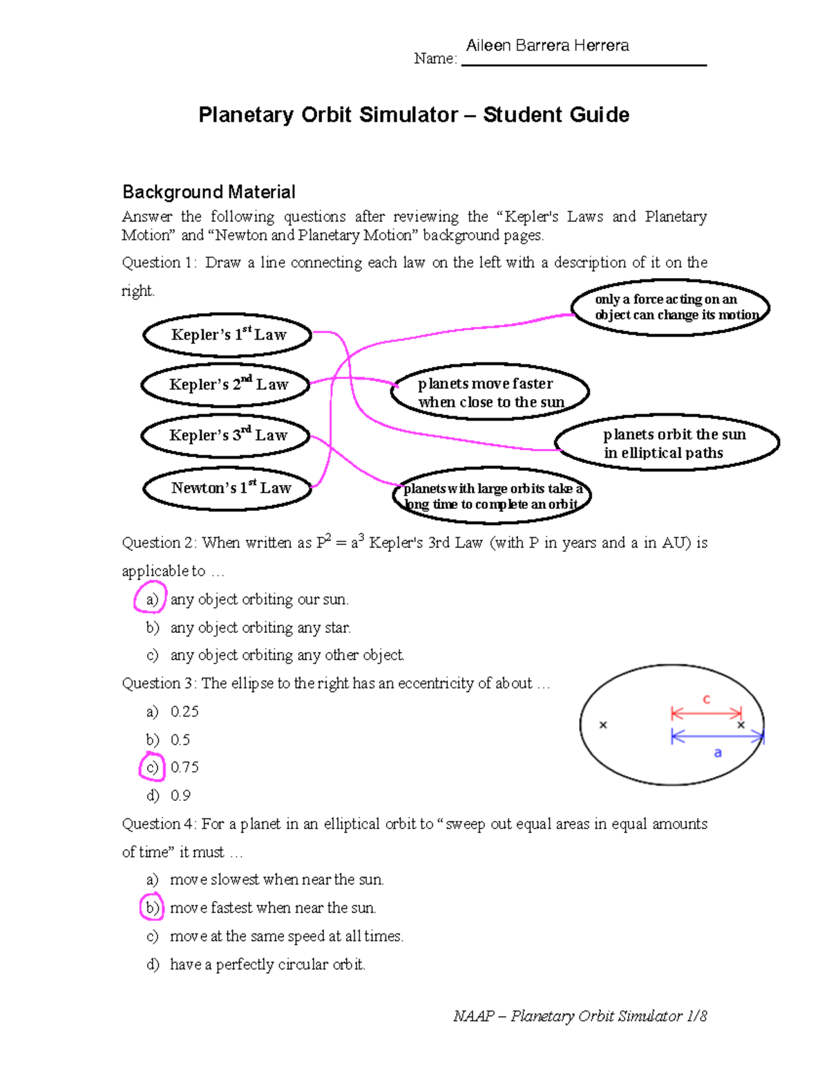Planetary Orbit Simulator Guide - Aileen Barrera Herrera - Studocu