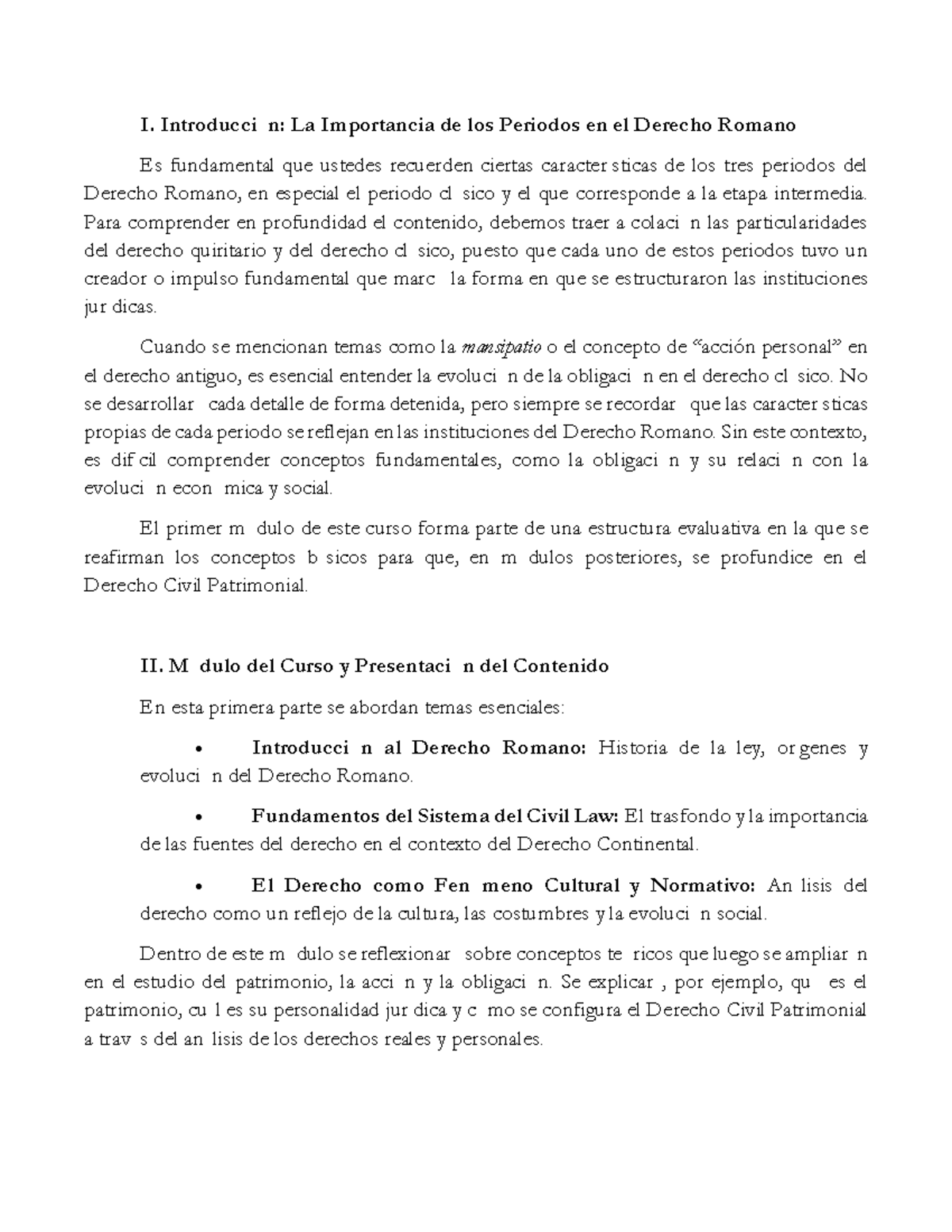 Apunte de Derecho Romano - Remedial: Evolución y Principios Clave - Studocu