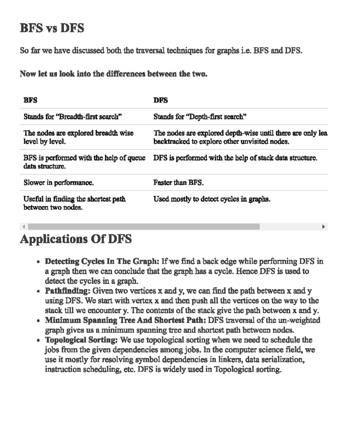 BFS vs DFS: Key Differences in Graph Traversal Techniques - Studocu