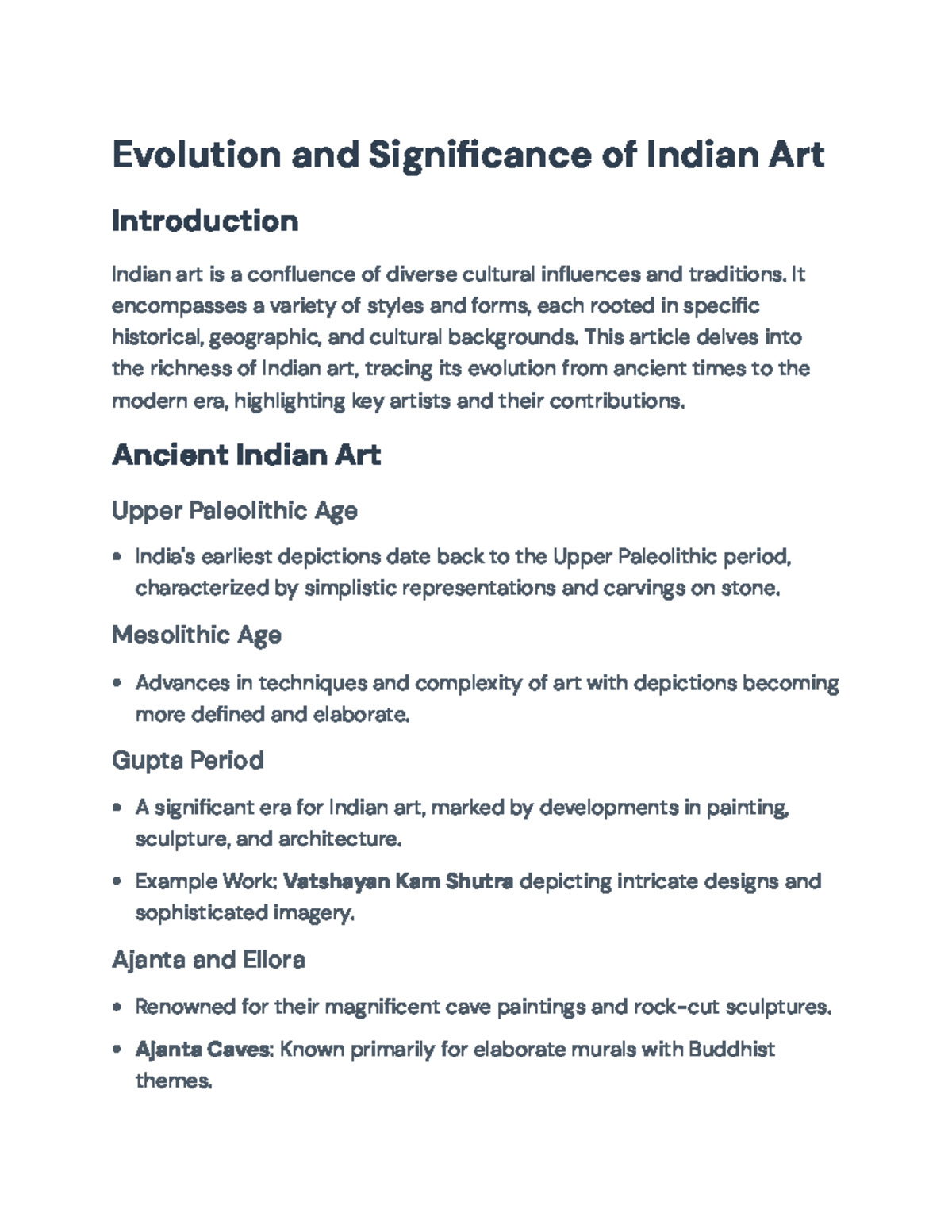 Evolution and Significance of Indian Art: A Historical Overview ...
