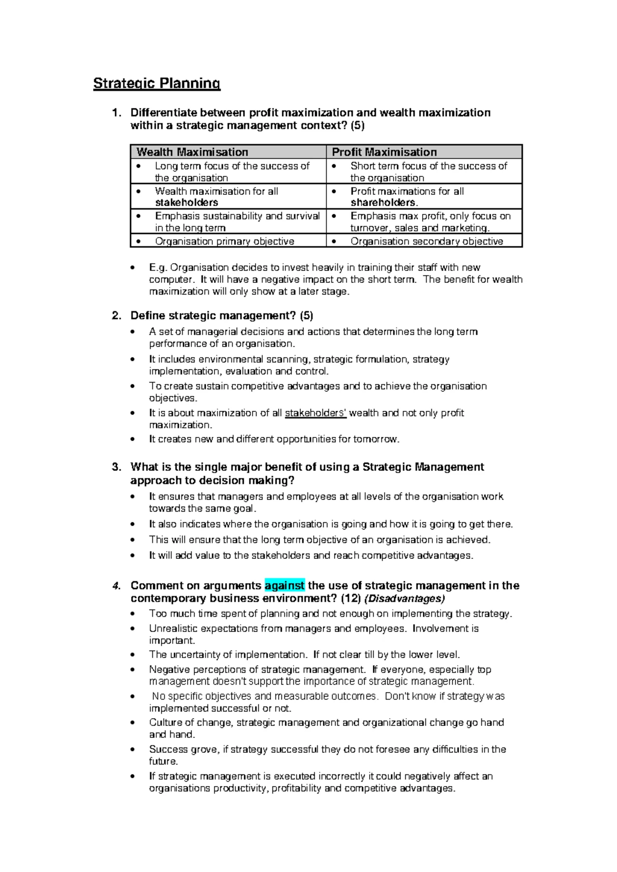 MNG3701 Final Exam Paper 2023: Strategic Planning Insights and ...