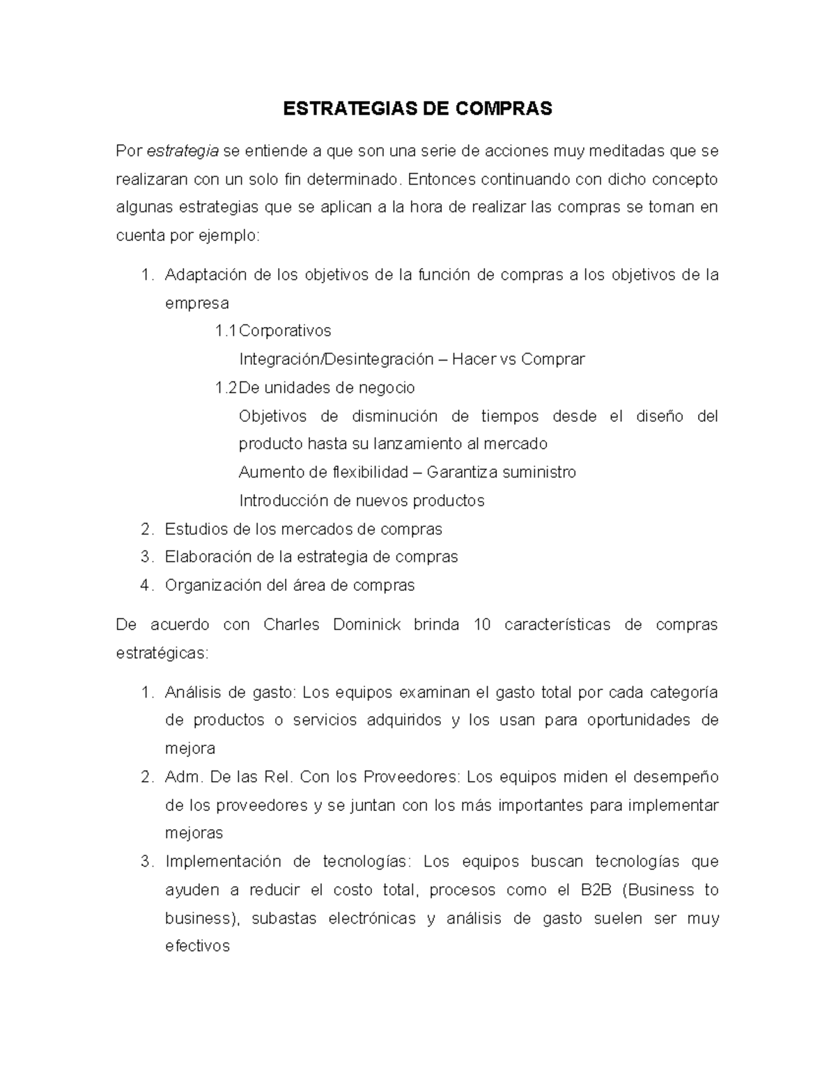 Estrategia de compras en la cadena de suministros - ESTRATEGIAS DE ...