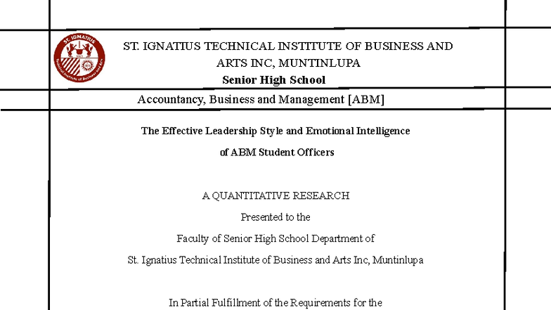 ABM 3: Leadership Styles & Emotional Intelligence of Student Officers ...