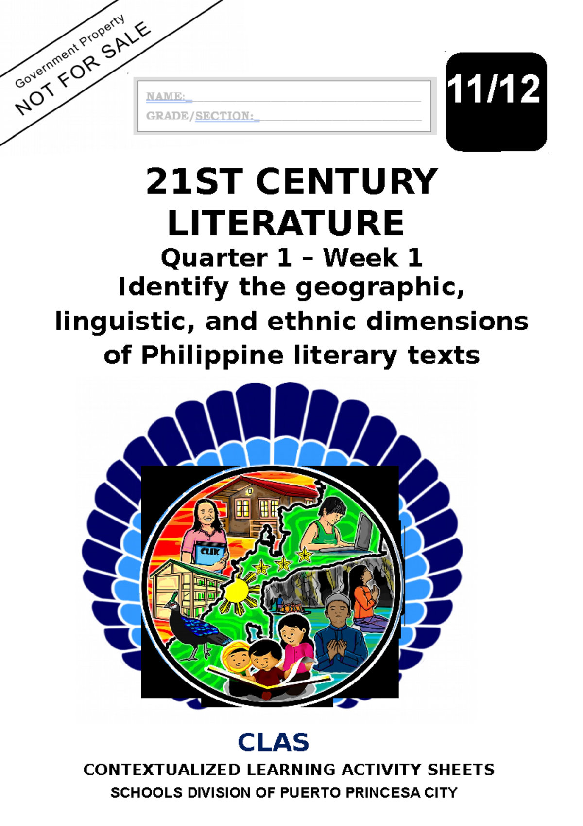 21st Cent Lit Q1 W1: Philippine Literary Texts Exploration Worksheet ...