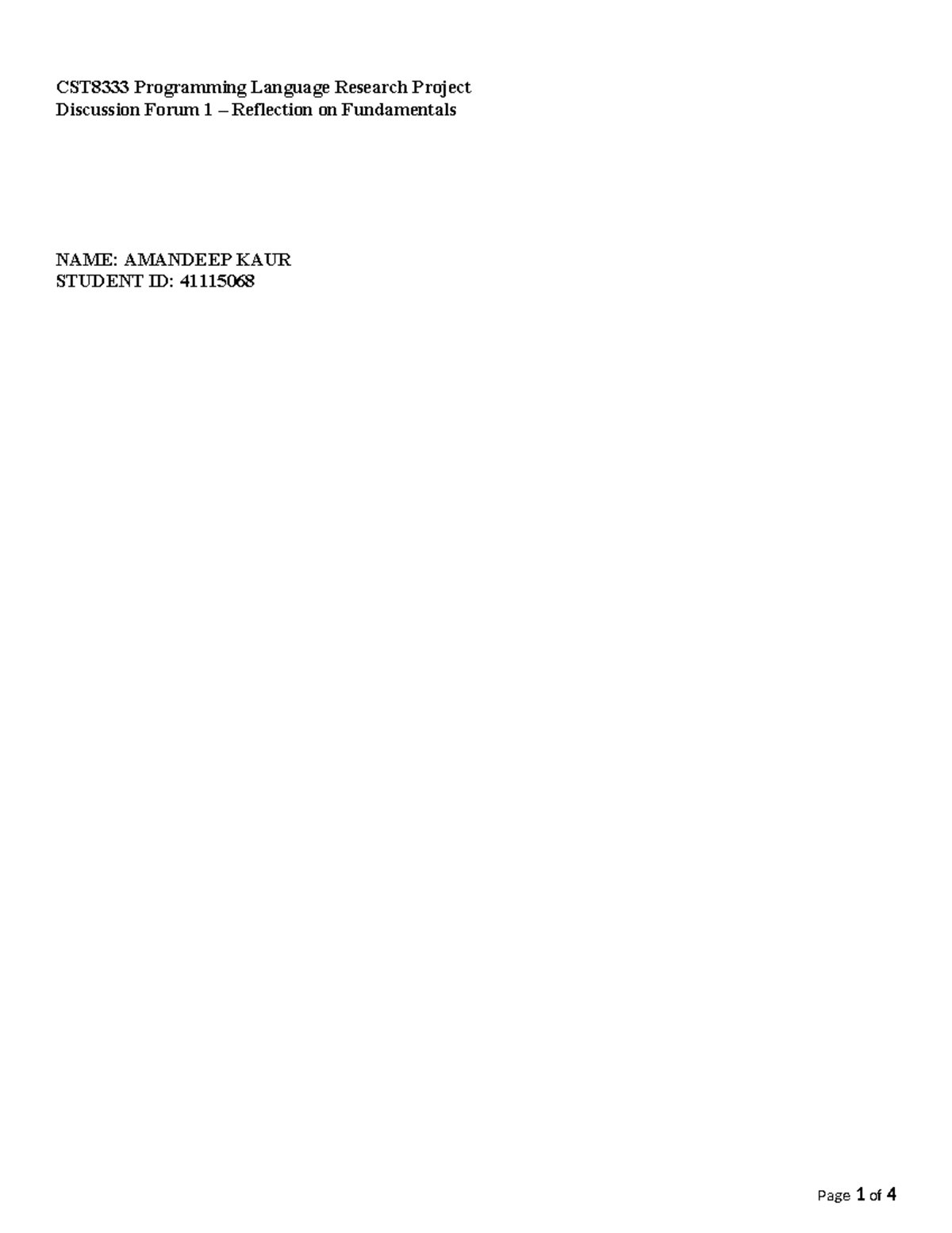 cst8116 intro to comp - CST8333 Programming Language Research Project ...