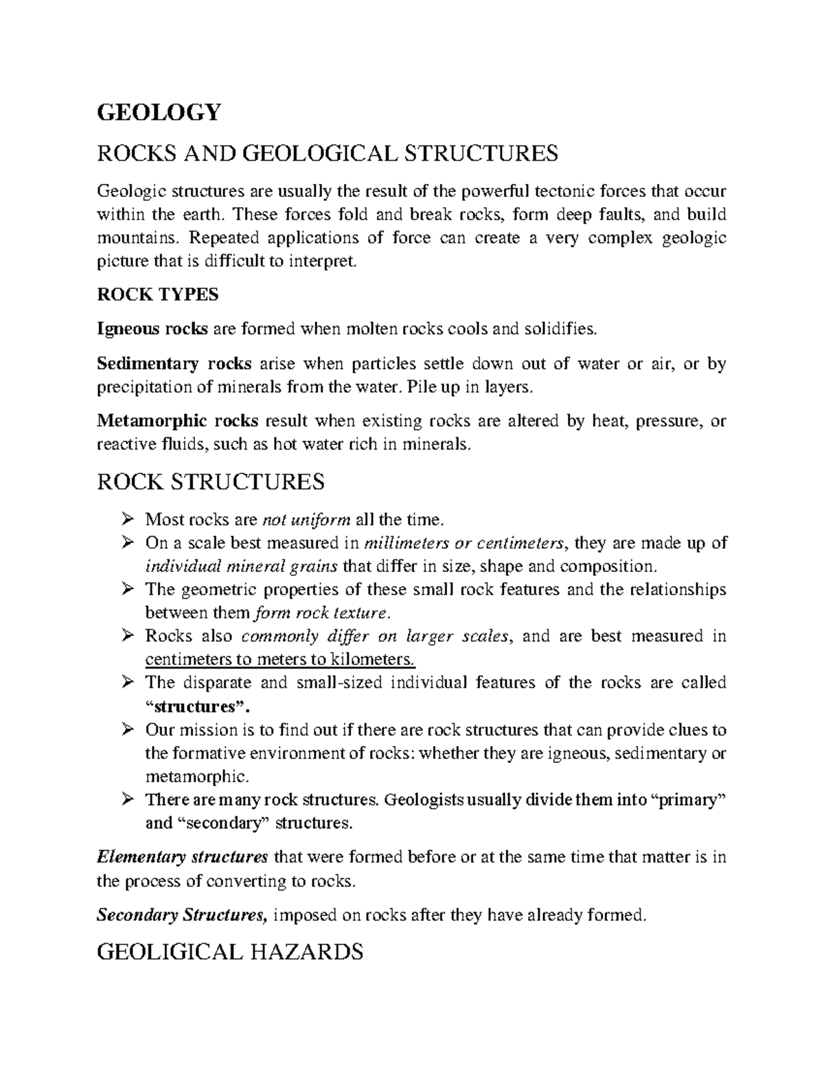Geologyniline - The document contains the definition of rocks, types of ...