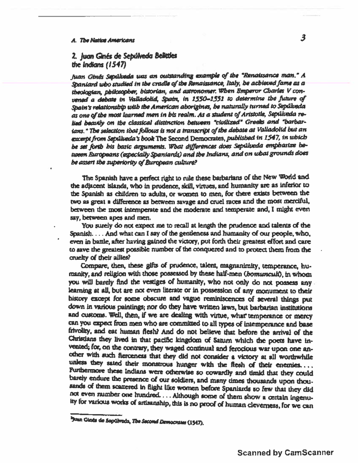 A. Native American Perspectives: Sepúlveda vs. Las Casas (1547-1552 ...