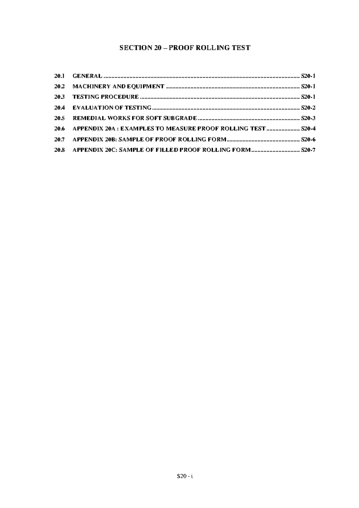 S20 - Proof Rolling Test: Machinery, Procedures, and Evaluations - Studocu