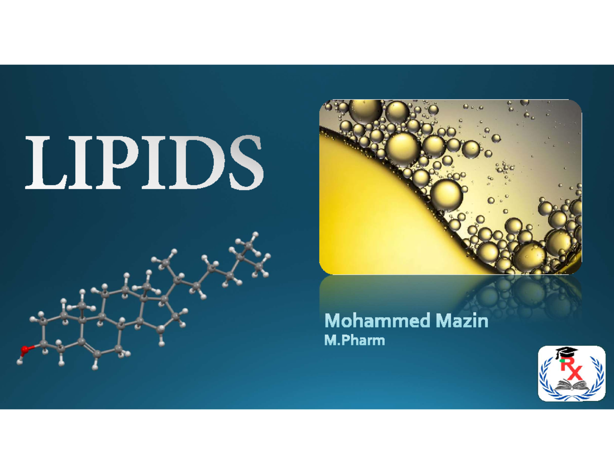 Lipids Overview: Types, Functions, and Characteristics in Biology - Studocu