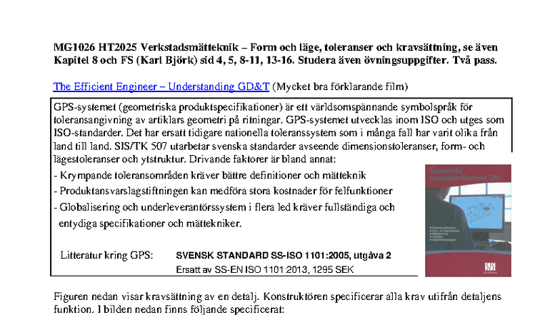7. MG1026 Verkstadsmätteknik III - MG1026 HT2025 Verkstadsmätteknik ...