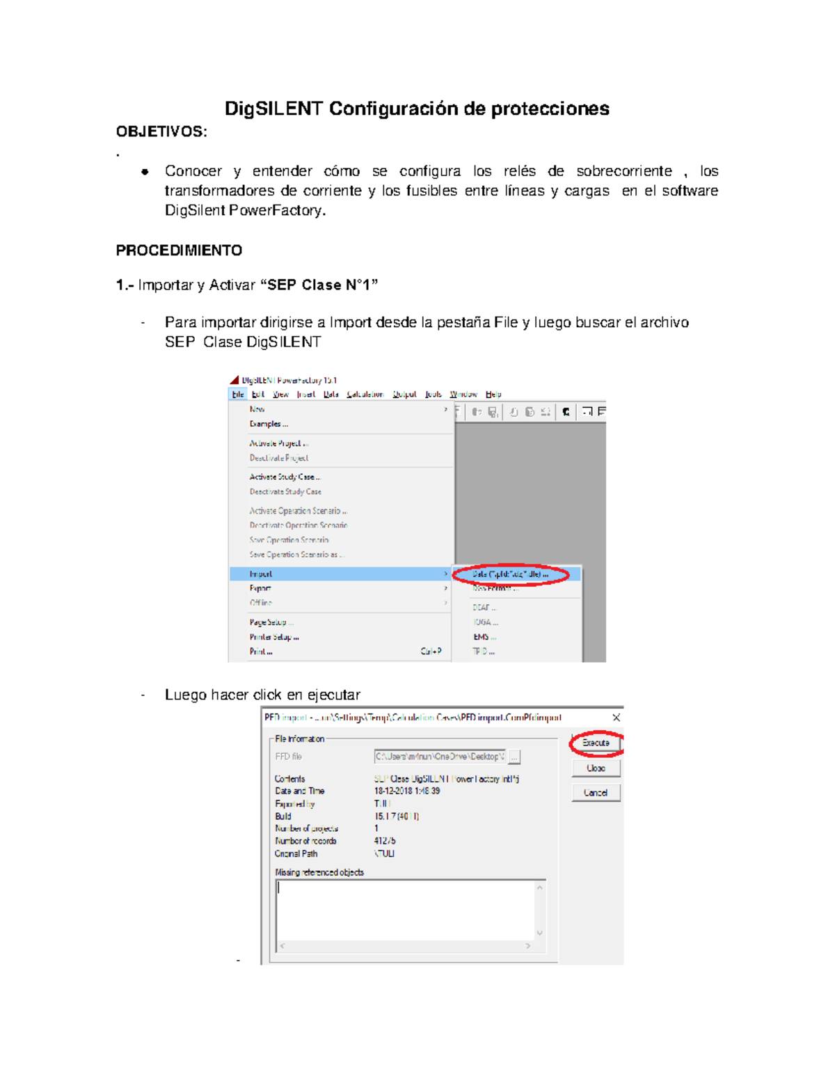 Clase DigSILENT: Configuración de Protecciones y Relés en PowerFactory - Studocu