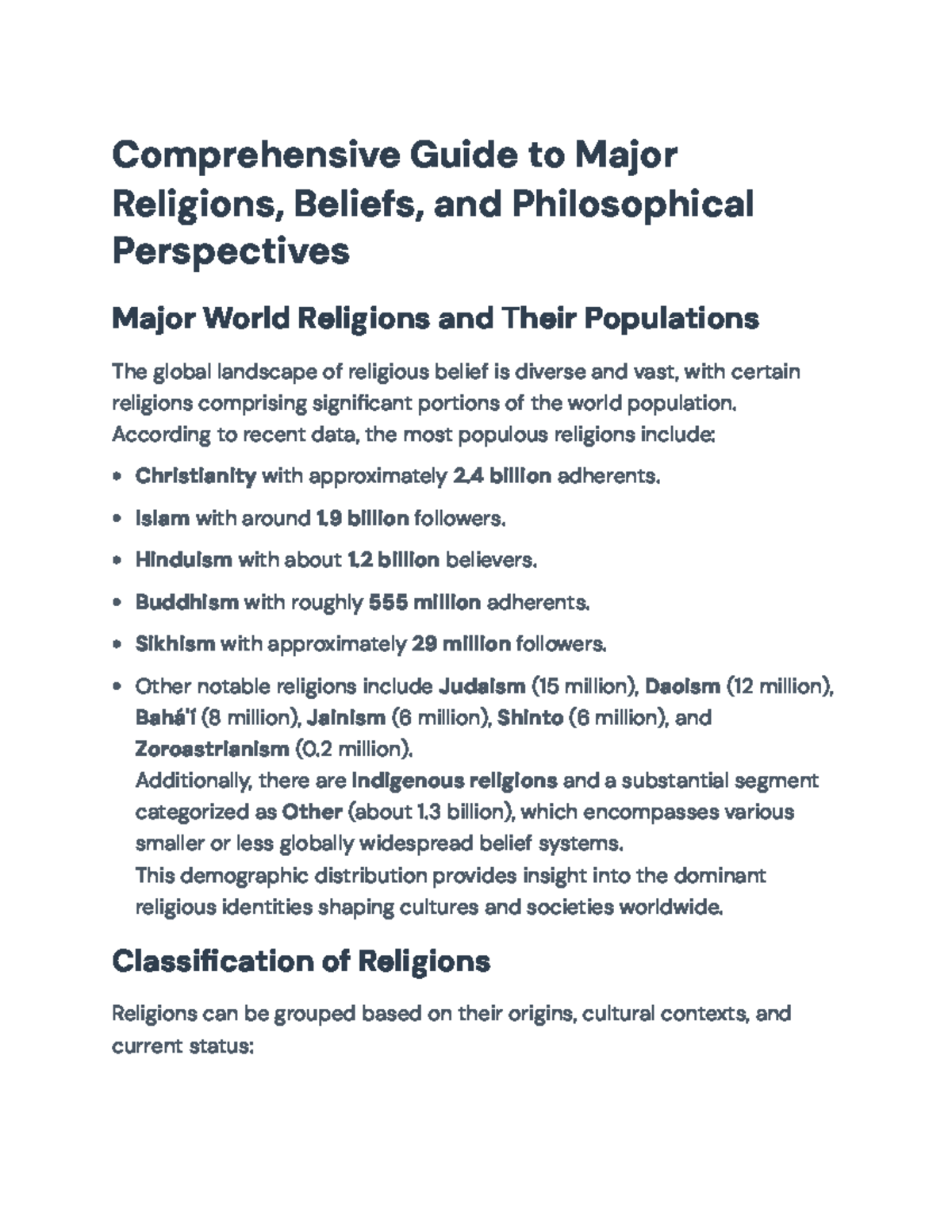 Comprehensive Overview of Religions & Philosophies (REL 101) - Studocu