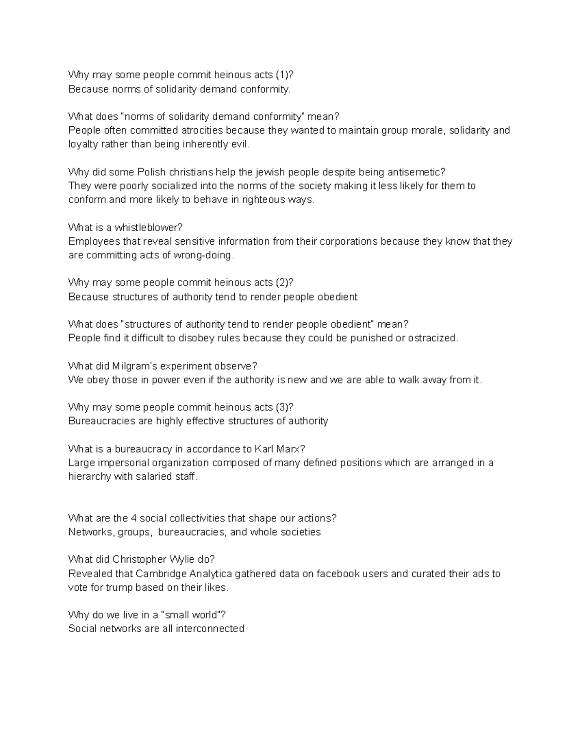 Chapter 6 Flashcards: Understanding Conformity and Social Structures ...