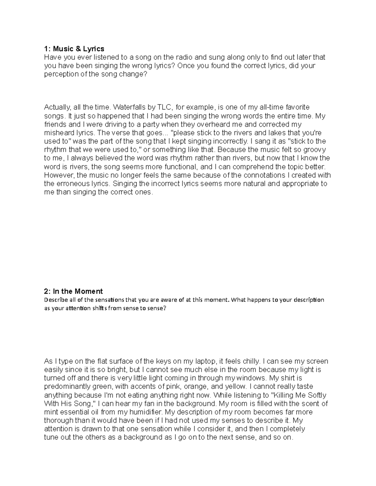 Chapter 5 Discussion Questions on Perception and Emotion - Studocu