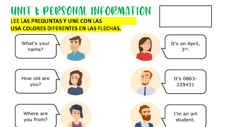 2° UNIT 1 - Revision de vocabulario basico - Grammar I - LEE LAS ...