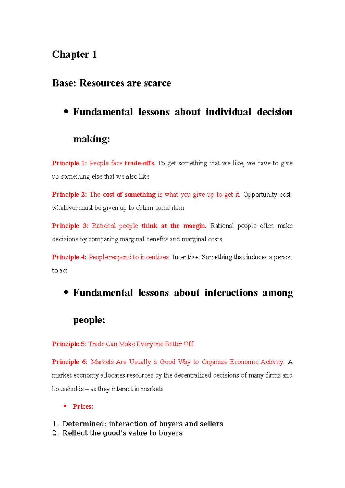 POM - Notes for POM - Chapter 1 Base: Resources are scarce Fundamental ...