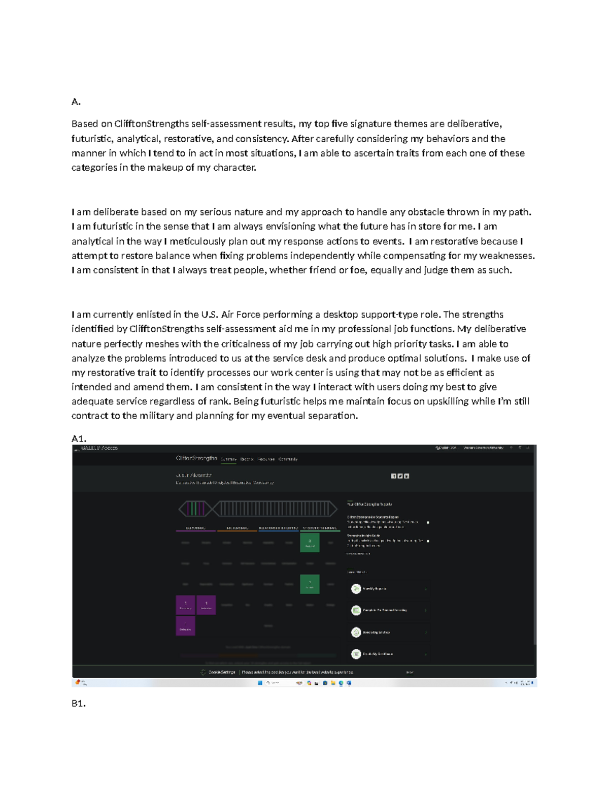 D370 - Task 1 - OTN1: Self-Assessment & SMART Goals Analysis - Studocu