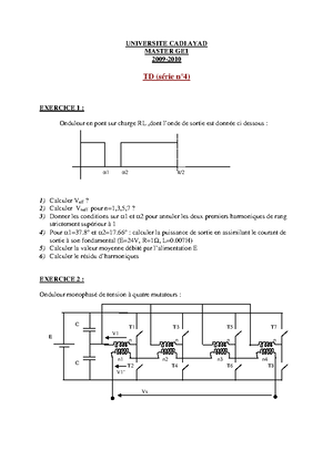 TD1 Electricité Industrielle - 1 TD Exercice1 : Exercice 2 : Le régime du neutre adopté est le ...