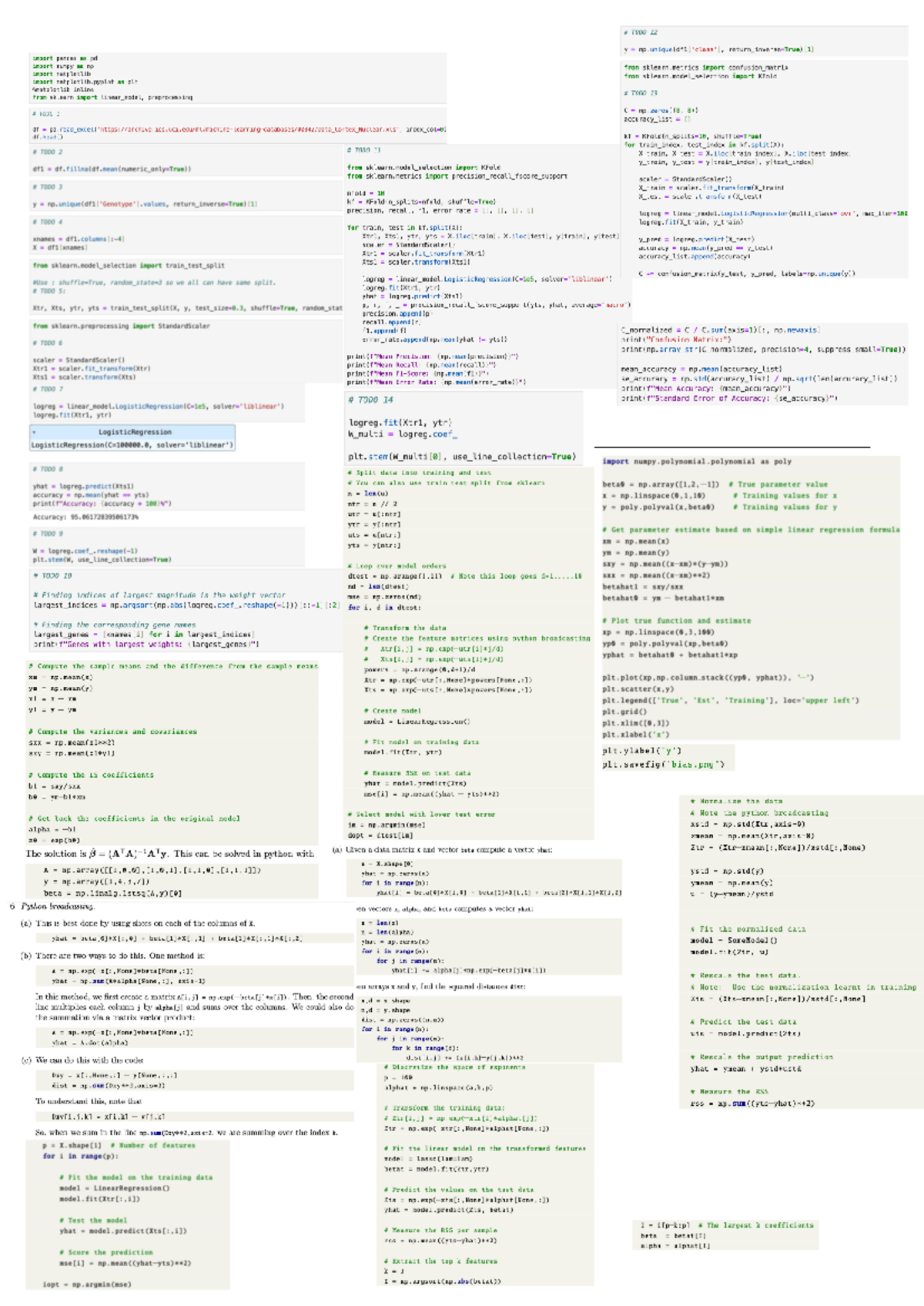 ML Unit Cheat Sheet: Key Concepts and Code Snippets - Studocu