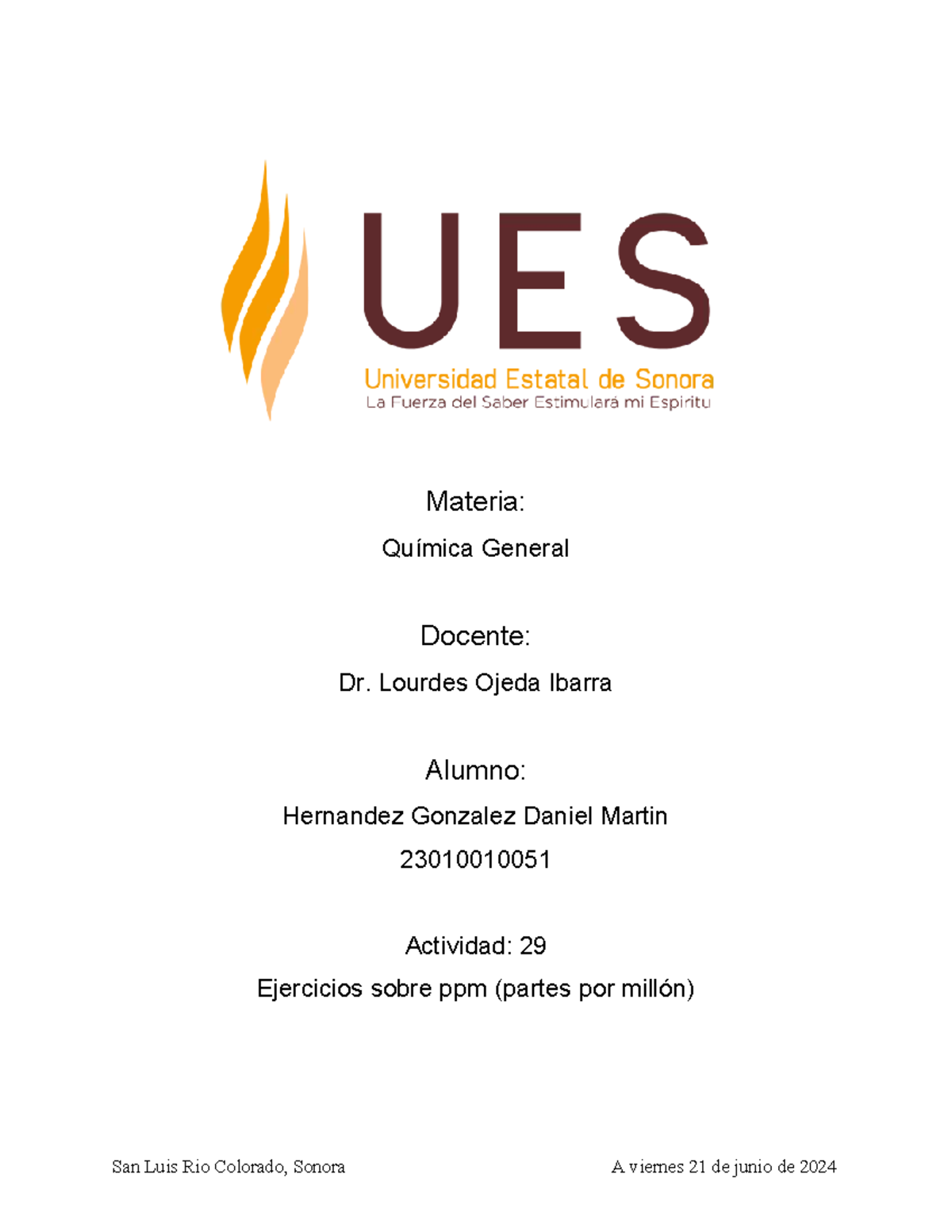 Actividad 29 PPM - Ejercicios sobre Partes por Millón en Química ...
