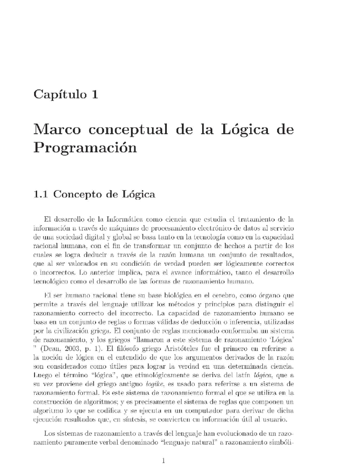 Capítulo 1: Marco Conceptual de la Lógica de Programación (Lógica 1 ...