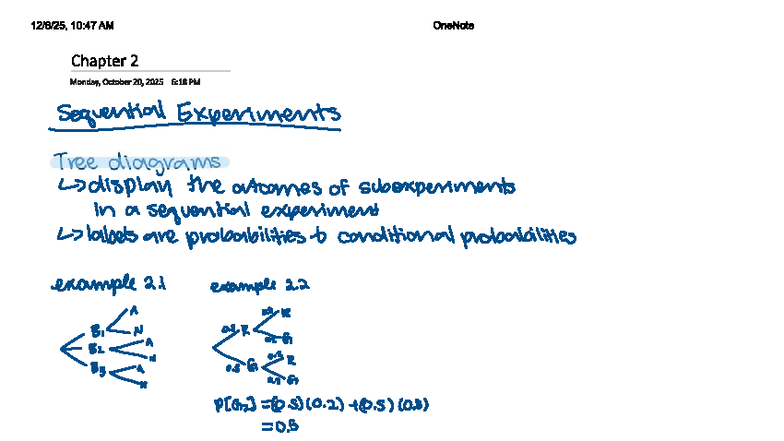 Chapter 2 Notes: Sequential Experiments & Counting Methods (3TQ3) - Studocu
