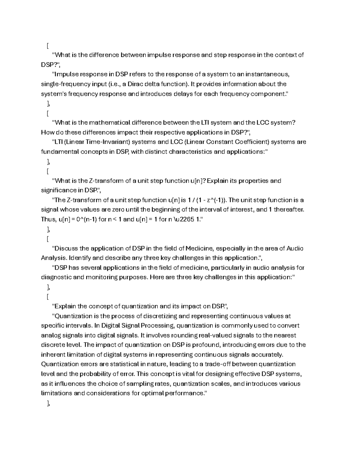 DSP Concepts: Impulse vs. Step Response & Perfect Reconstruction - Studocu