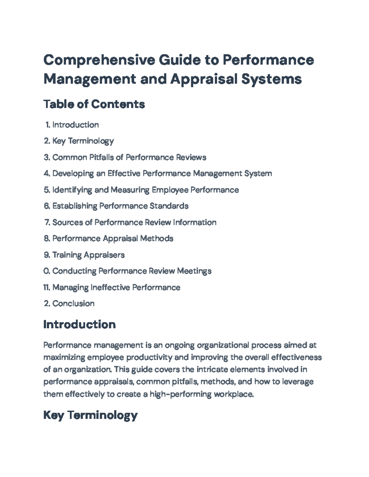 Comprehensive Guide to Performance Management Systems (HR 101 ...