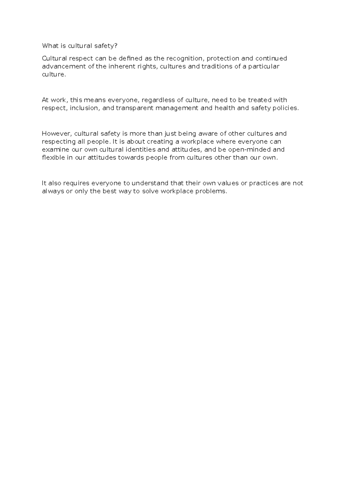 Cultural Safety: Understanding and Enhancing Workplace Inclusivity ...