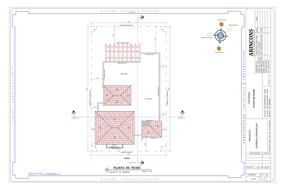 477239222 A 4 Planta Arquitectonica DE Techo pdf - PROYECTO D I S E Ñ O A R Q U I T E C T O N I ...