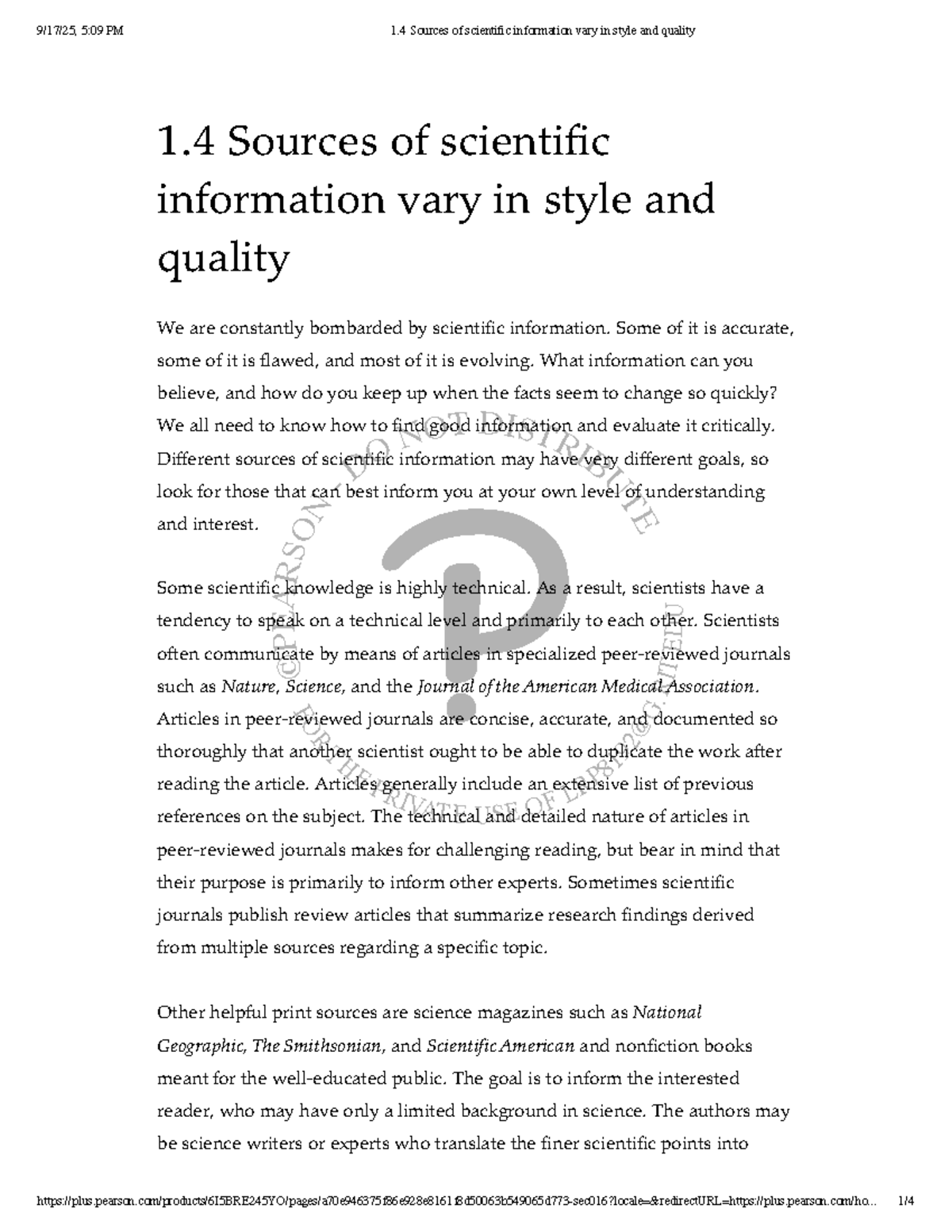 Evaluating Sources of Scientific Info: Quality & Reliability Insights ...