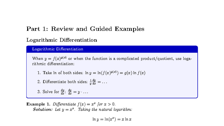 WS5: Derivatives & Related Rates - Review & Practice Problems - Studocu
