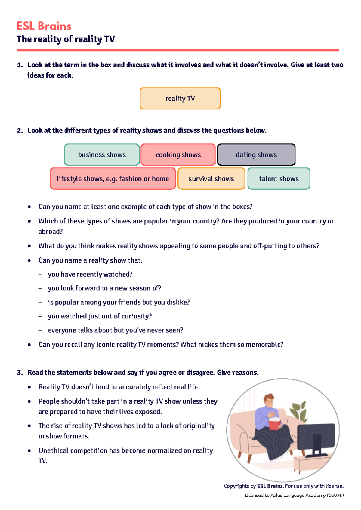 ESL Brains: The Reality of Reality TV - SV 4202 Analysis and Discussion ...