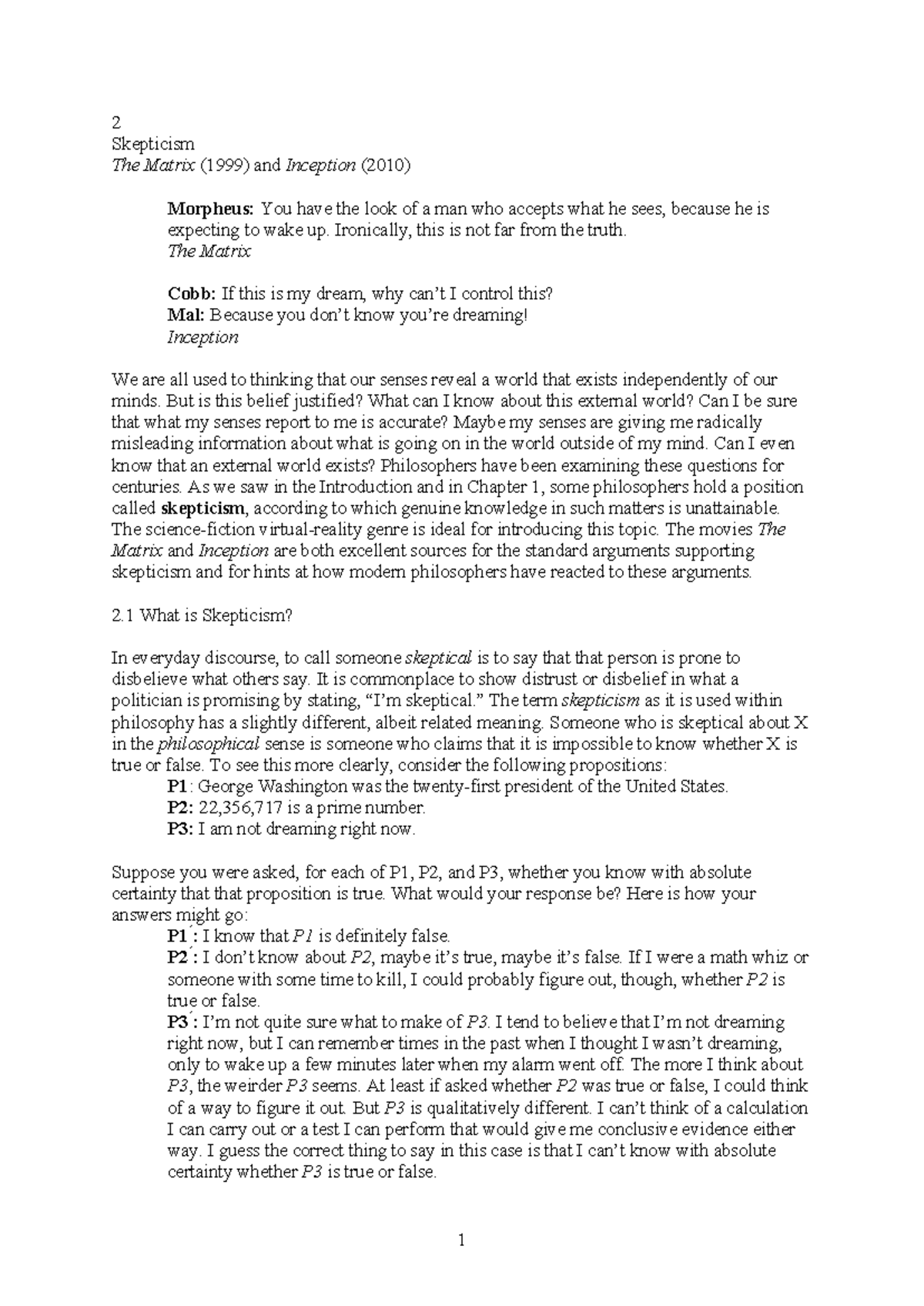 Skepticism Explored: Insights from Descartes, Berkeley, and Kant - 2 ...