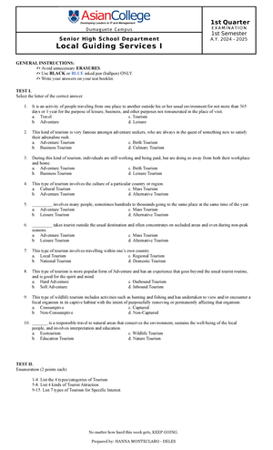 LGS Module 1st - Local guiding services - LOCAL GUIDING SERVICES I ...