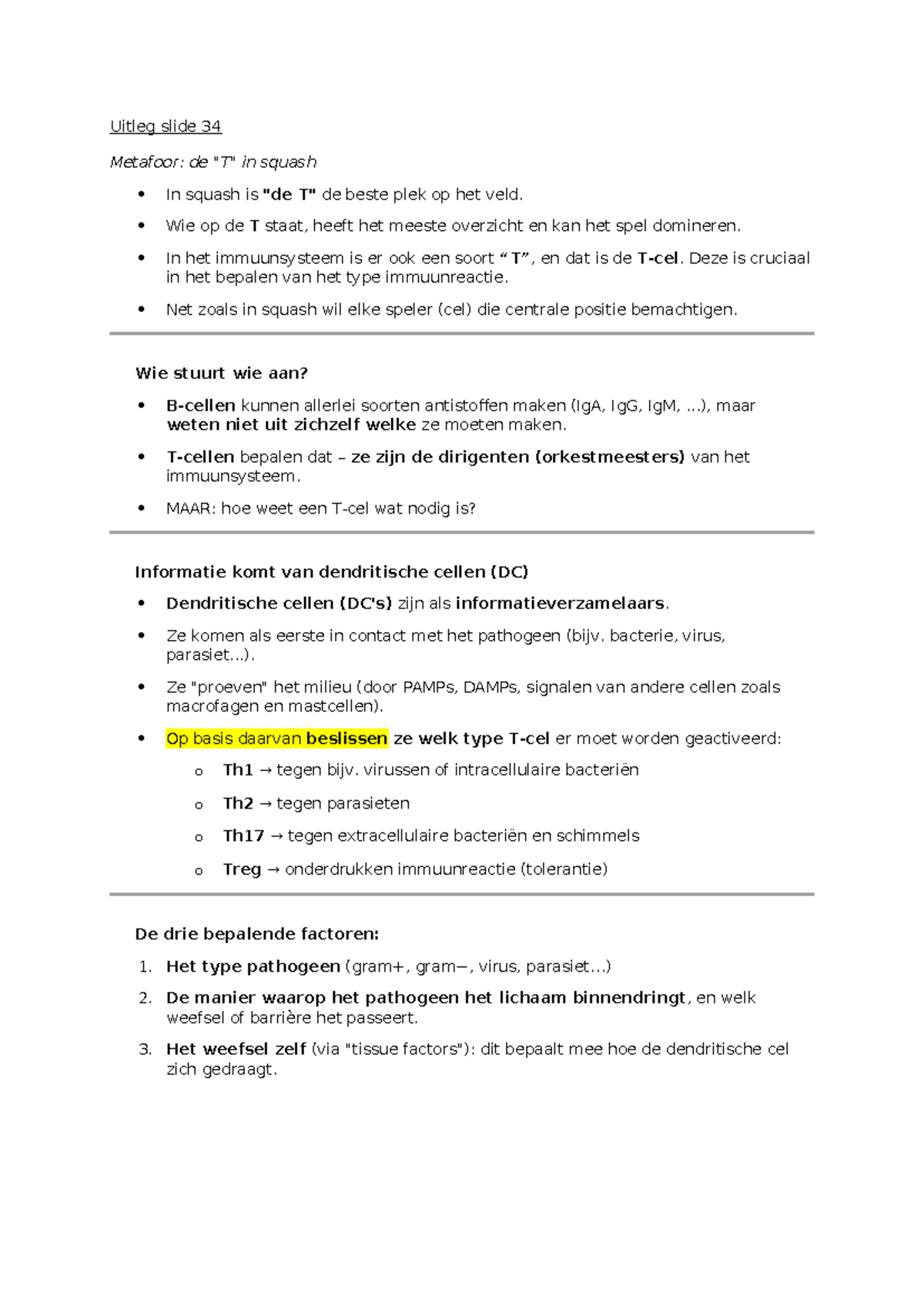 Aanvullingen Hoofdstuk 2: Immuunsysteem en Antigeenpresentatie - Studocu