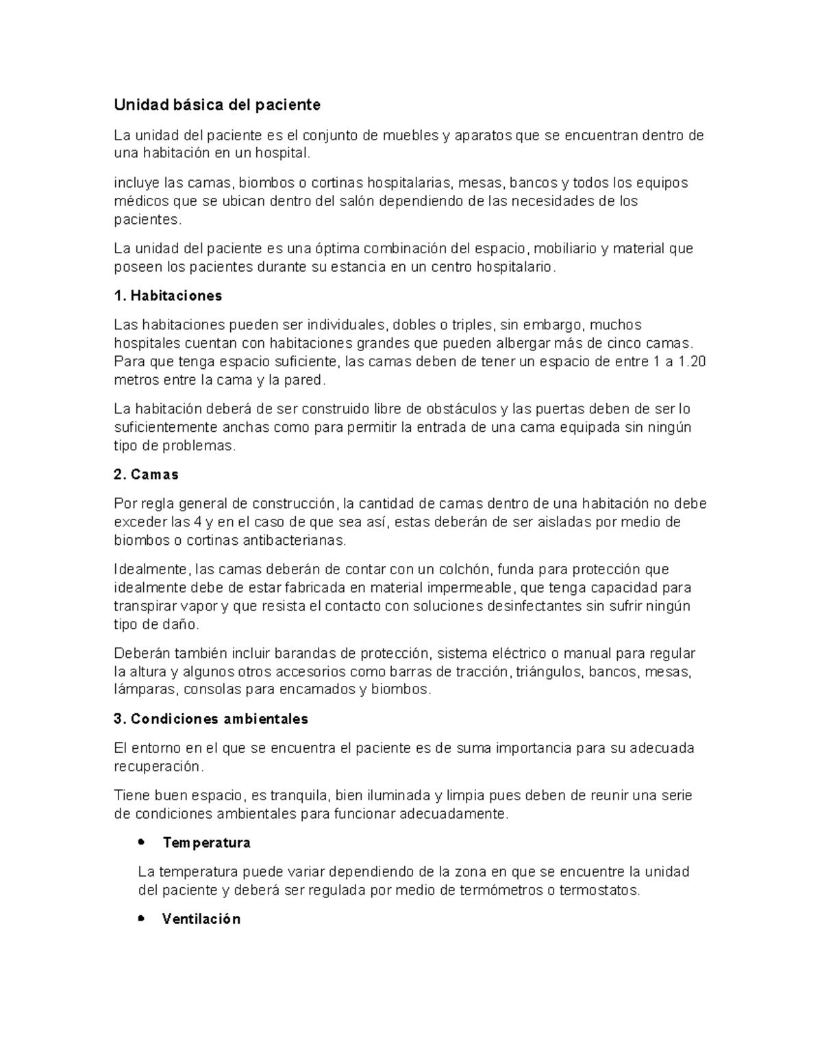 Unidad básica del paciente - Unidad básica del paciente La unidad del ...