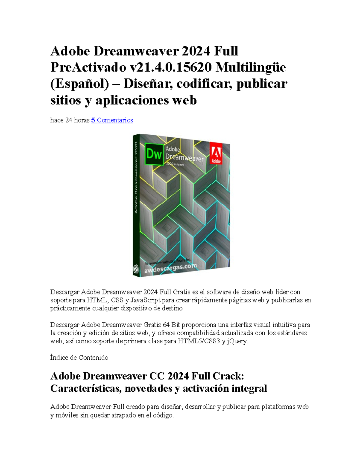 Guía Completa de Adobe Dreamweaver 2024 (v21.4.0) Pre Activado en ...