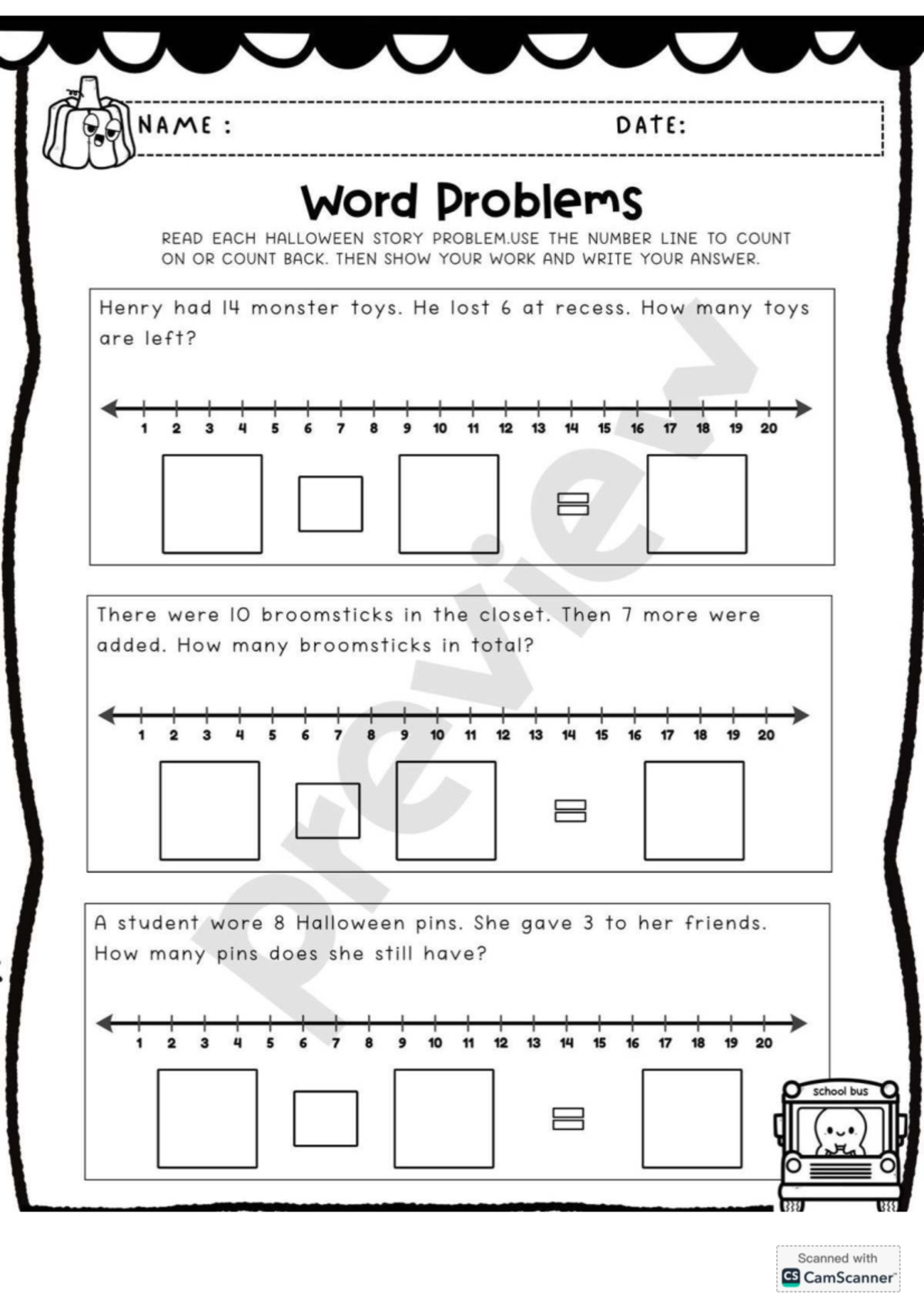 BE 311: Halloween Word Problems Practice and Solutions - Studocu