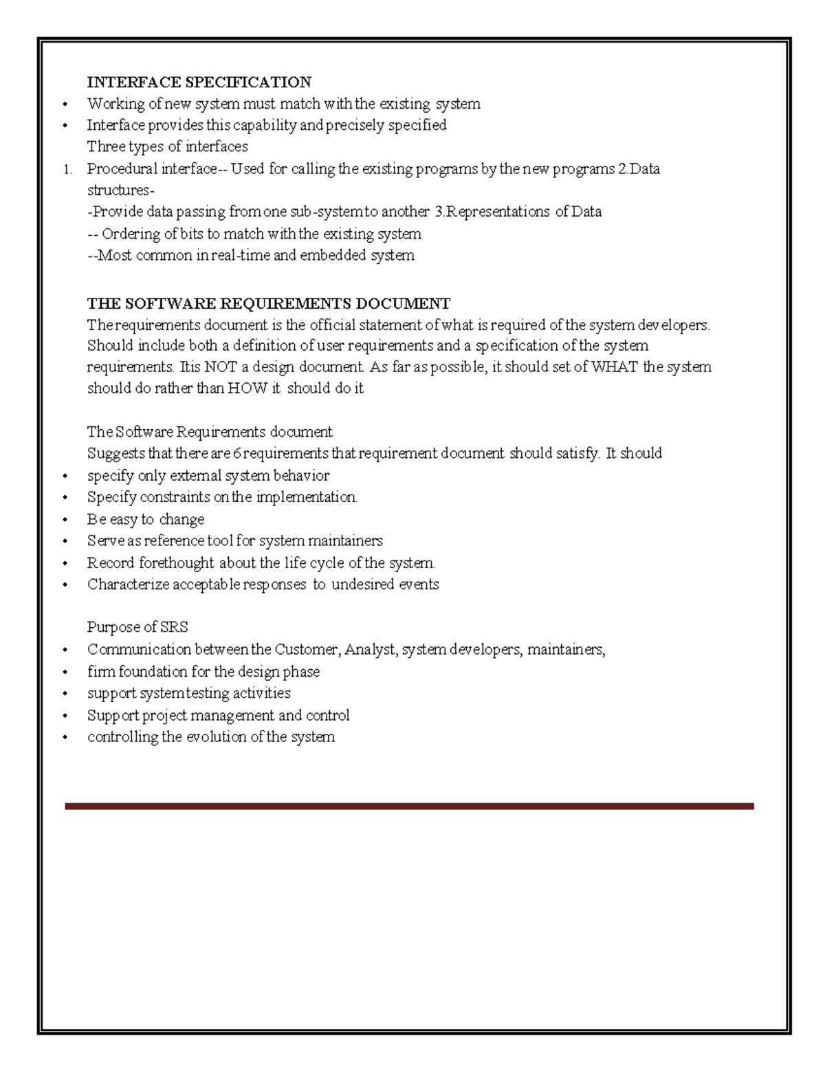SEPM 2 - UNIT 2: Interface Specification and Software Requirements ...
