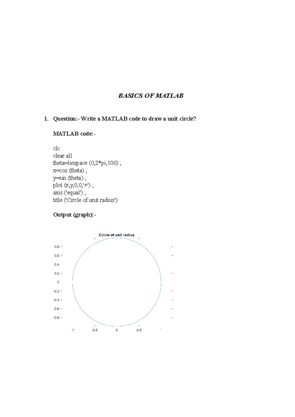 Numerical Computation Lab Record: MATLAB Basics & Bisection Method ...